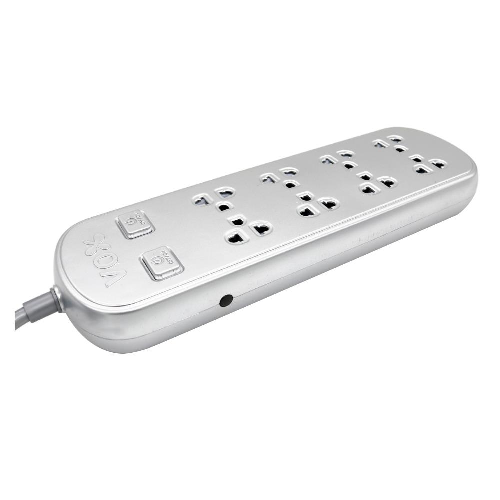 POWER STRIP CONNEX VOX CT-820 8-OUTLET 2-SWITCH 3500W 3M SILVER