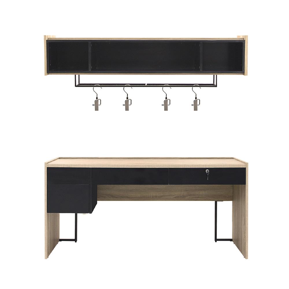 OFFICE DESK SET BURO EVOLUTION DK-150N SOLID OAK/BLACK