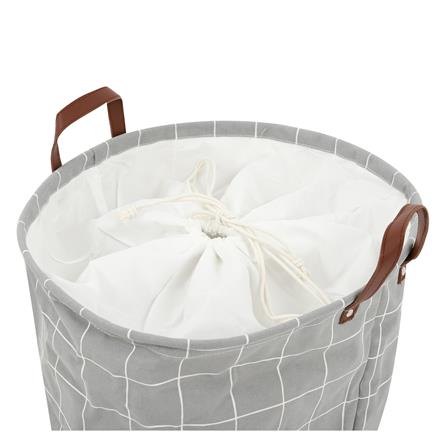 ROUND LAUNDRY HAMPER PLIM SIMPLE LINE GREY