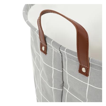 ROUND LAUNDRY HAMPER PLIM SIMPLE LINE GREY