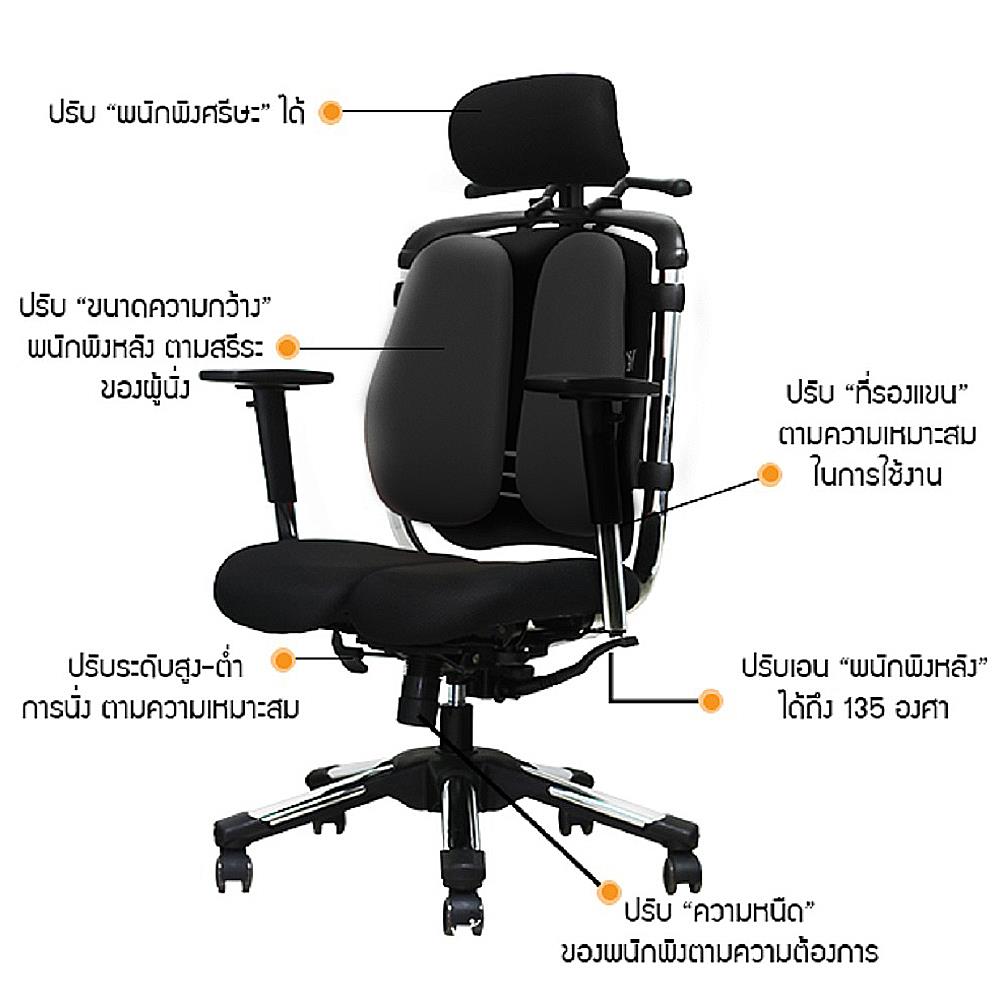 เก้าอี้เพื่อสุขภาพ HARA CHAIR NIETZSCHE 2 สีดำ