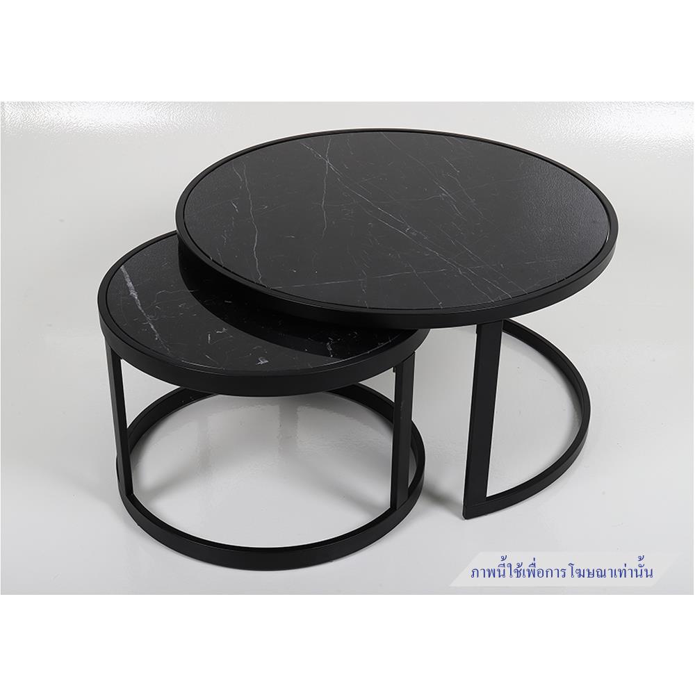 โต๊ะกลาง FURDINI TEVIS-B ลายหินอ่อน สีดำ