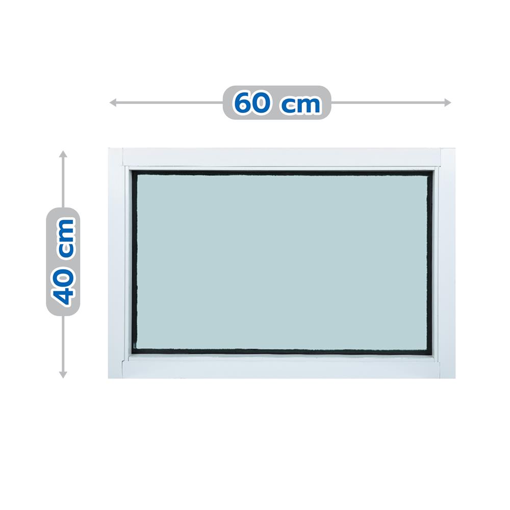 ช่องแสงหน้าต่าง อะลูมิเนียม WINDOW ASIA F10 60X40 ซม. สีขาว