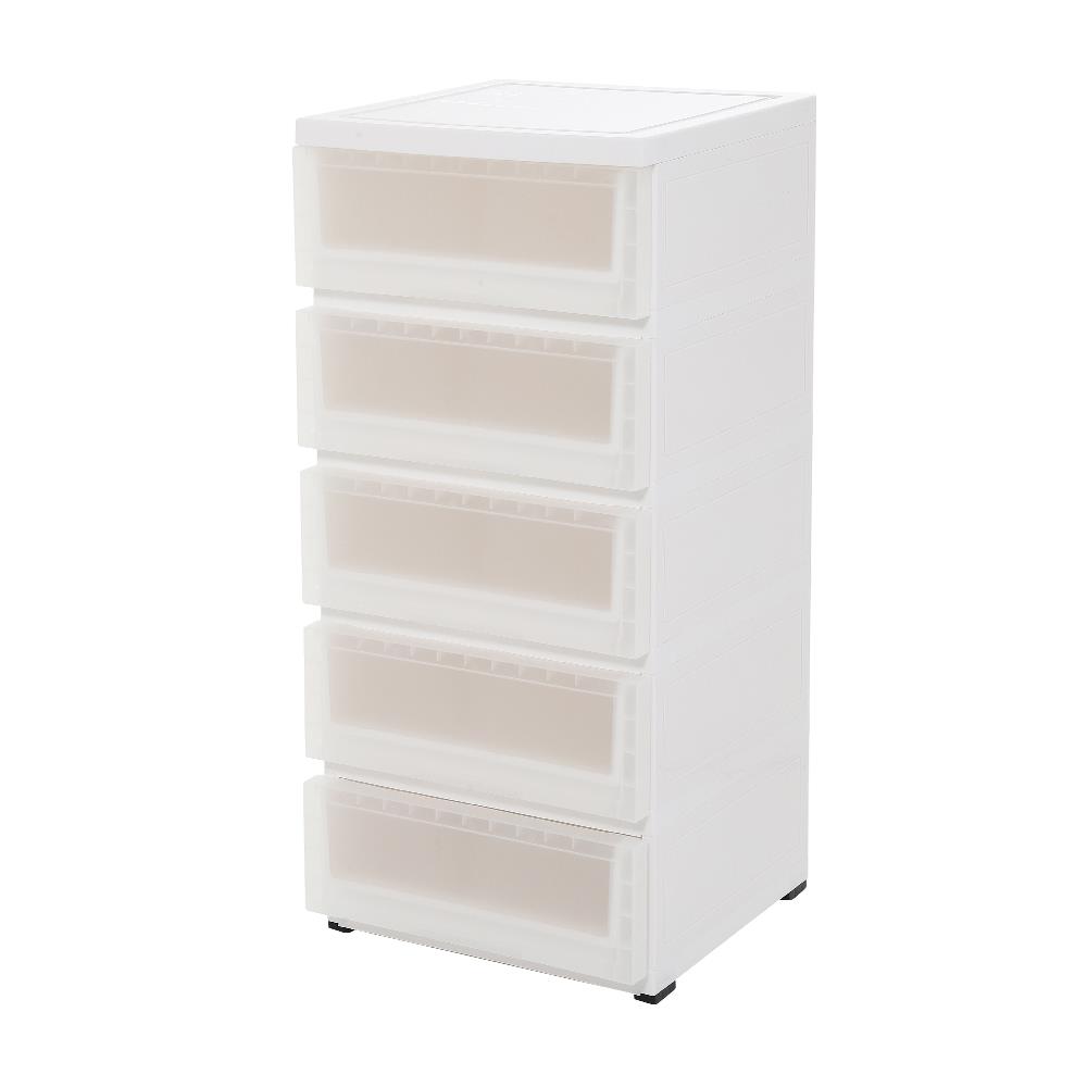 5 DRAWER WITH WHEELS STACKO MONO 43X43X94CM WHITE