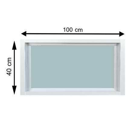 ช่องแสงหน้าต่าง UPVC WINDOW ASIA 100x40 ซม. สีขาว