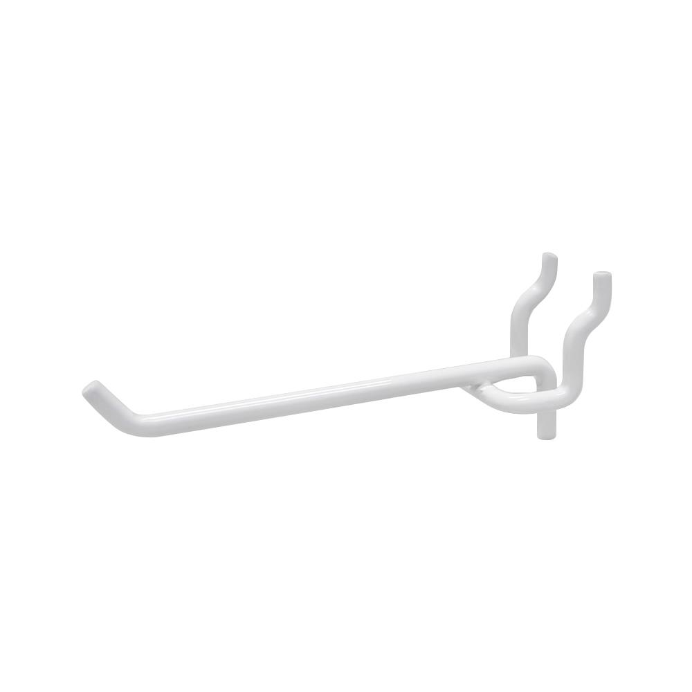 10CM SINGLE HOOKS STACKO 3X10.5X3CM WHITE 2 PCS