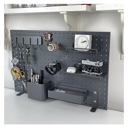 10CM SINGLE HOOKS STACKO 3X10.5X3CM GREY 2 PCS