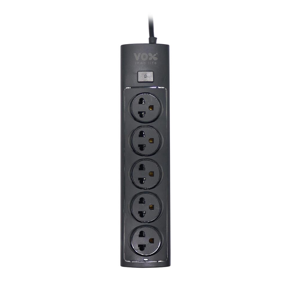 POWER STRIP VOX NO01-5101 5-OUTLET 1-SWITCH 3M BLACK
