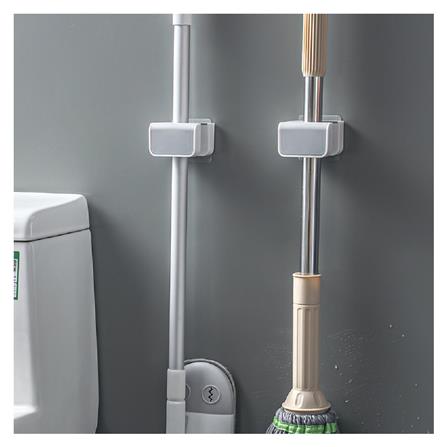 WALL-MOUNTED CLEANING TOOL HOLDER ACCO SIDE GREY