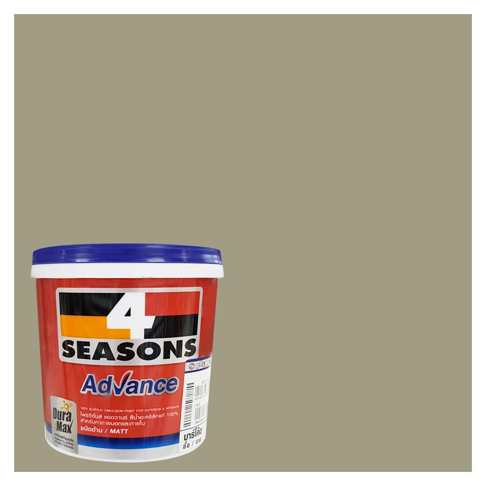 สีน้ำทาภายนอก TOA 4 SEASONS ADVANCE #8480 สี HEAD FOR THE BEACH ด้าน 2. ...