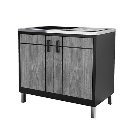 DOUBLE KITCHEN SINK CABINET DOOR CABIN FUSION 85X65CM WHITE