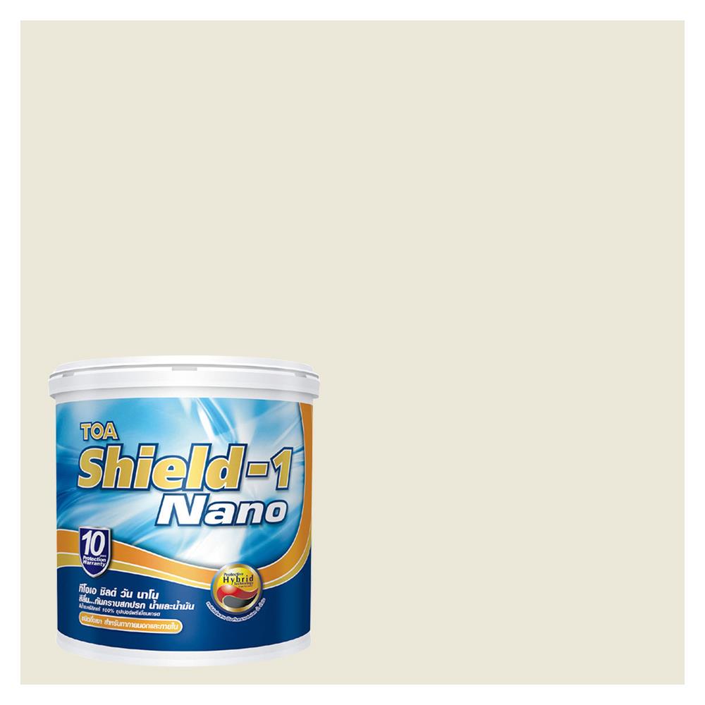 สีน้ำทาภายนอก TOA SHIELD-1 NANO #8483 สี CREAMY NATURAL กึ่งเงา 2.5 แกลลอน