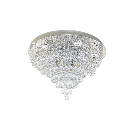 LED CEILING FLUSH LIGHT EVL CFC-11049 CLEAR/SILVER 1-LIGHT