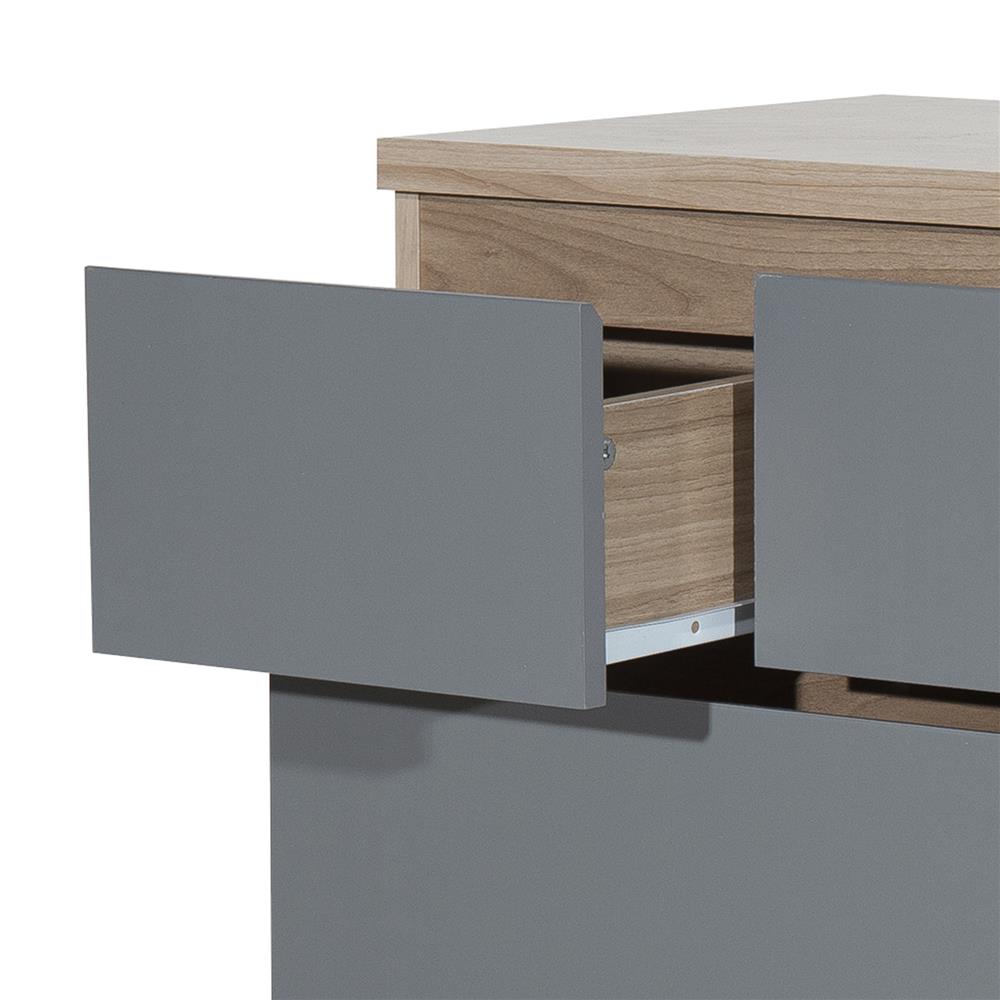 ตู้ลิ้นชัก 5 ลิ้นชัก FURDINI FINN สีไวท์โอ๊ค/เทา