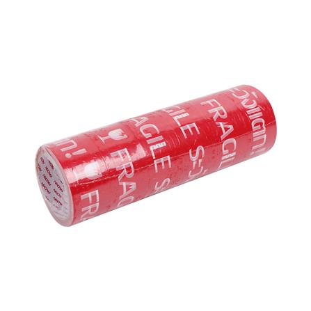 เทป OPP PACK IN พิมพ์ ระวังแตก 2 นิ้ว X 45 หลา สีแดงอักษรขาว 6 ม้วน/แพ็ค