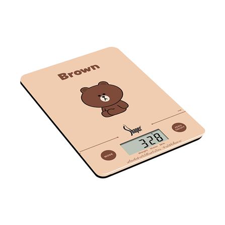 DIGITAL KITCHEN SCALE SHAPER LINE FRIEND 5KG BROWN