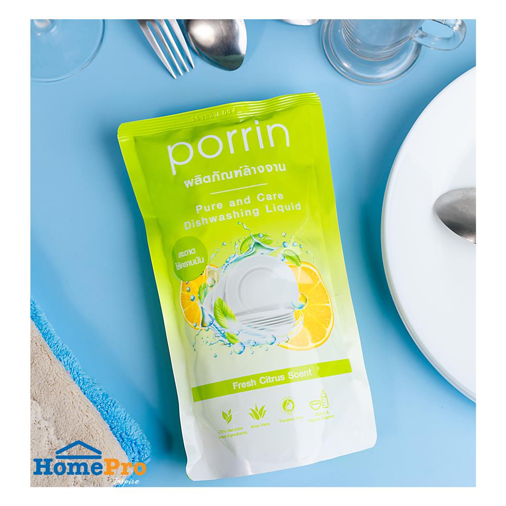 รีฟิลน้ำยาล้างจาน PORRIN FRESH CITRUS 550 มล.