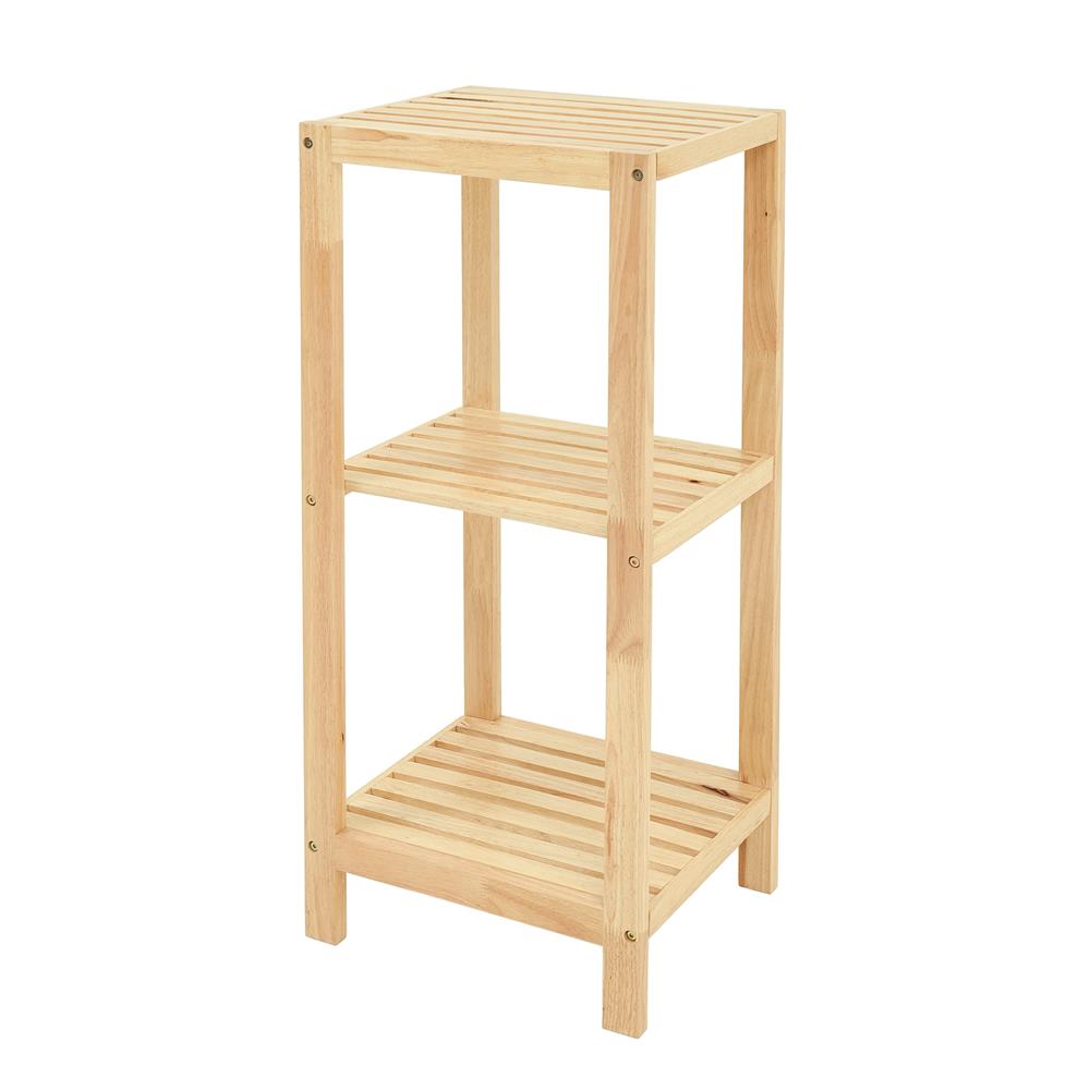 3-TIER SHELVING UNIT FURDINI TYNIE NATURAL WOOD