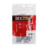 สกรูเกลียวมิลพร้อมนอต JP DEXZON 5X20 มม. แพ็ก 25 ชิ้น