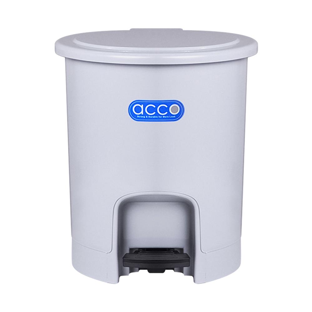 ถังขยะเหยียบกลม ACCO PASTEL 6L สีเทา