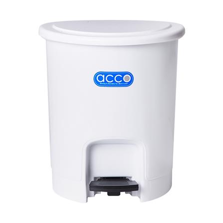ถังขยะเหยียบกลม ACCO PASTEL 6L สีขาว