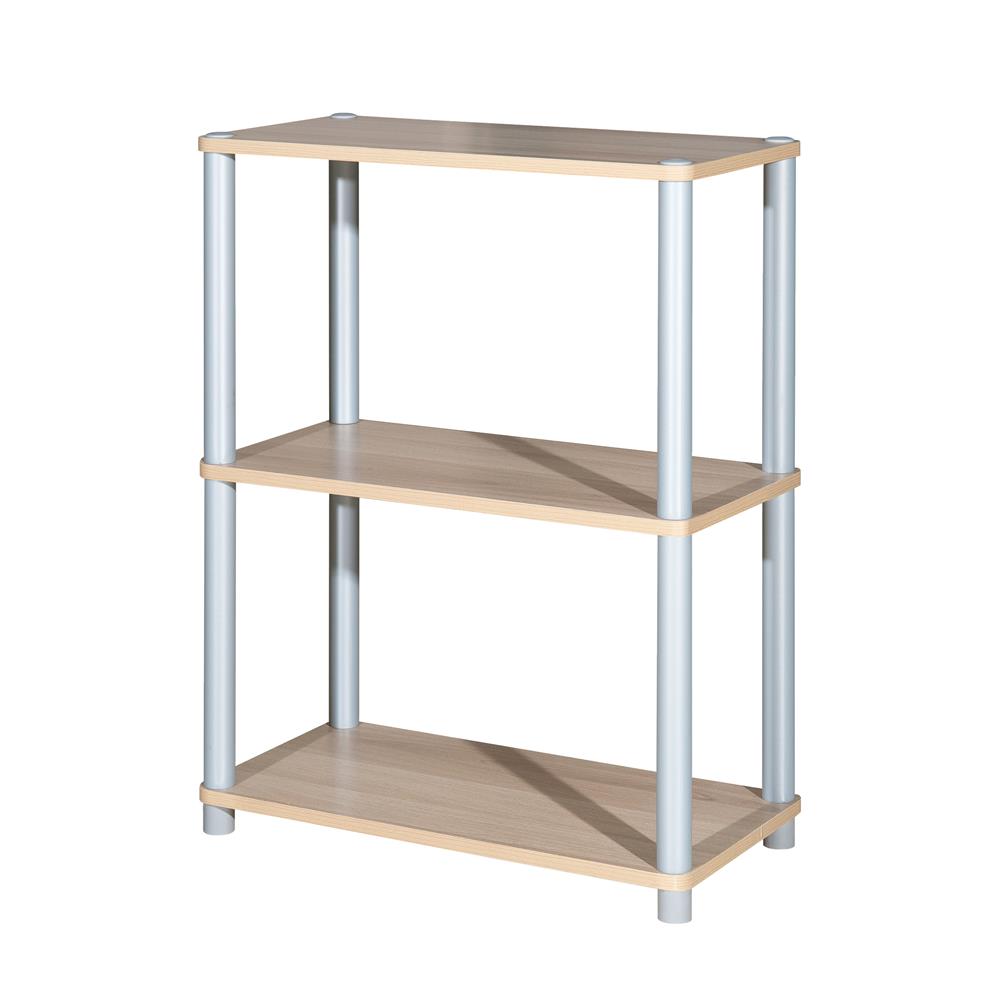 3-TIER SHELVING UNIT FURDINI MINUS 60CM WHITE OAK/GREY