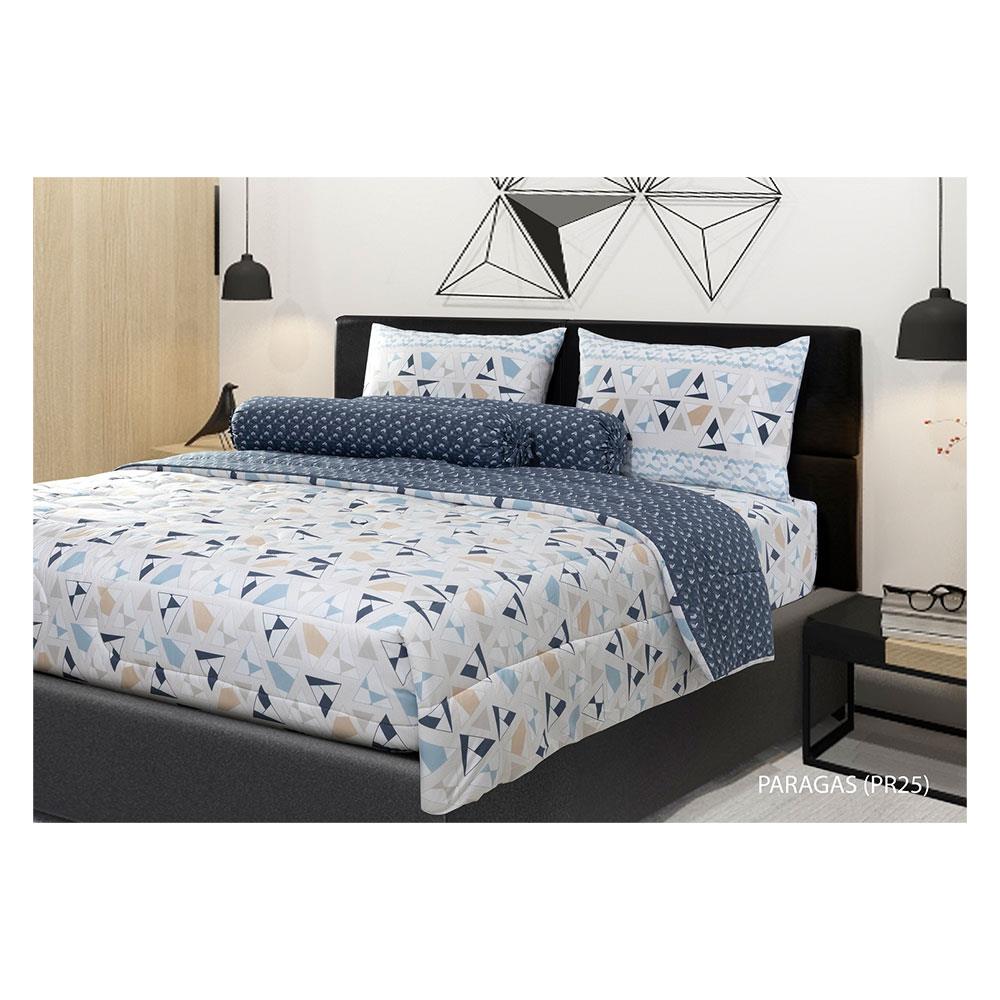 ชุดผ้าปูที่นอน 6 ฟุต 5 ชิ้น STEVENS SOFTEX PR25 สีครีม