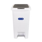 ถังขยะเหยียบเหลี่ยม ACCO COCO 20 ลิตร สีขาว/เทา
