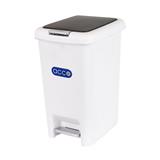 ถังขยะเหยียบเหลี่ยม ACCO COCO 10 ลิตร สีขาว/เทา