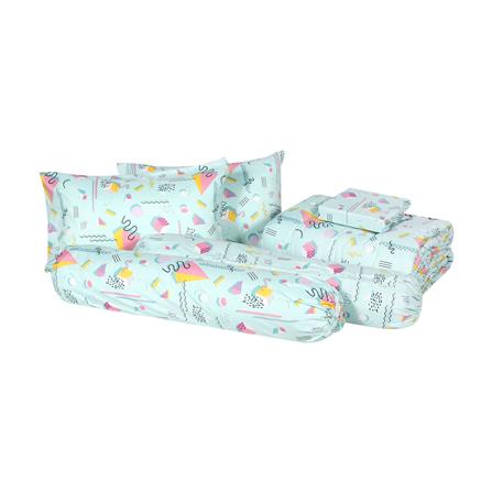 ชุดผ้าปูที่นอน 5 ฟุต 6 ชิ้น ME LIVING MERFIE MULTICOLOR