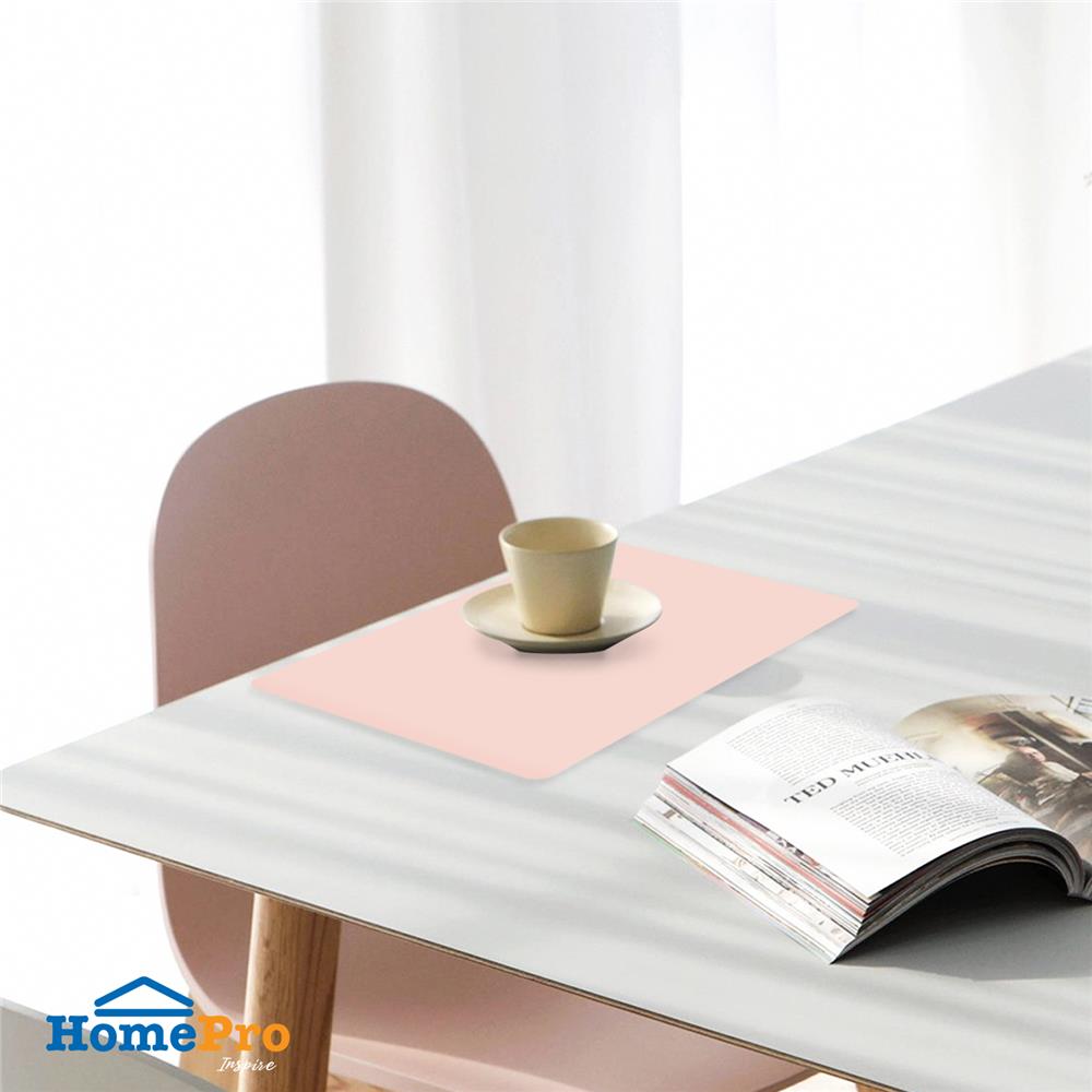 แผ่นรองจาน PP KECH RUBBER BACKING สีชมพู
