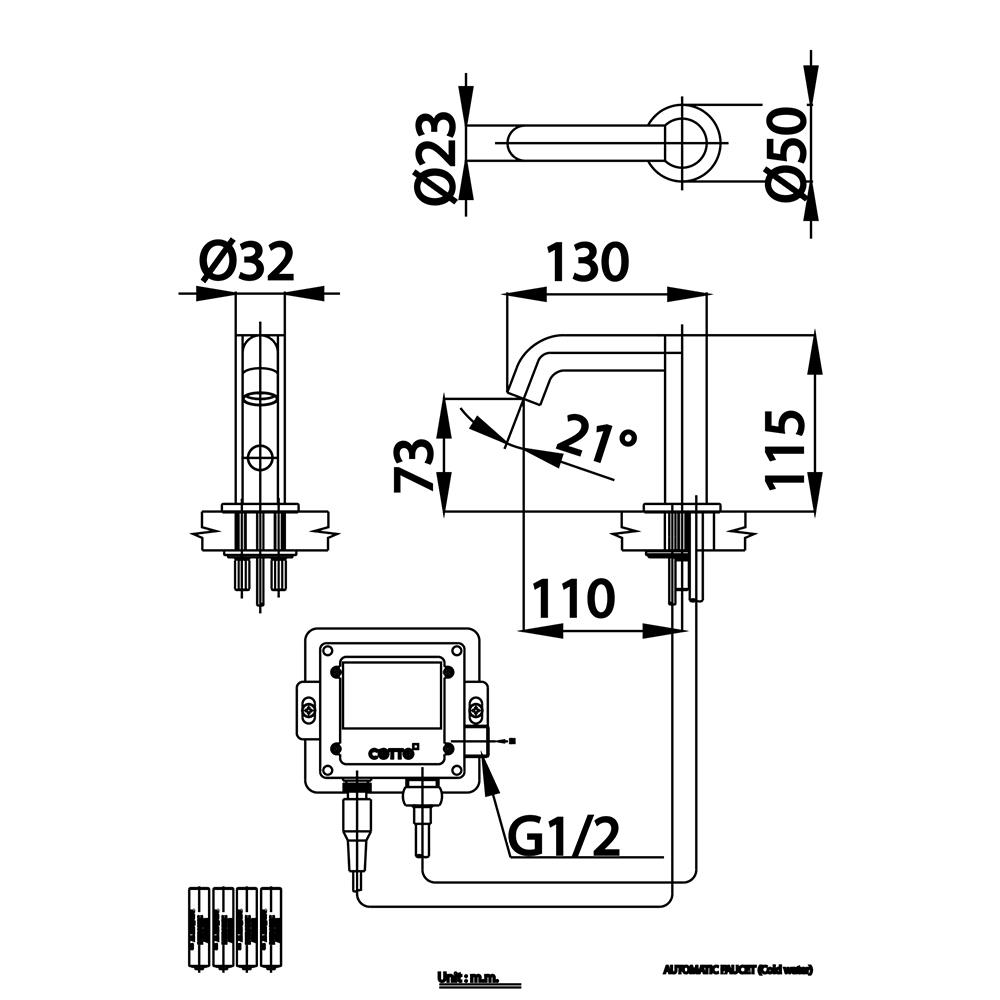 ก๊อกอ่างล้างหน้า SENSOR COTTO CT4923DC