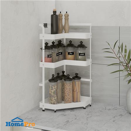 ชั้นเข้ามุม 3 ชั้น KECH MODISH สีขาว