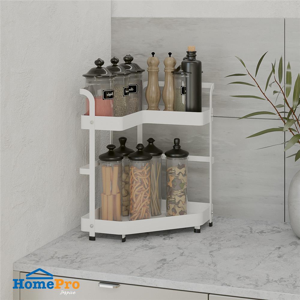 ชั้นเข้ามุม 2 ชั้น KECH MODISH สีขาว