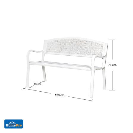 ม้านั่งสนาม SPRING PEARLA สีขาว