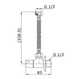 สต็อปวาล์ว 1 ทาง พร้อมสายน้ำดี TOTO HAP004A-F