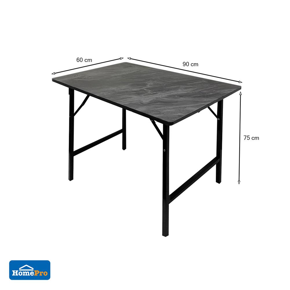 โต๊ะอเนกประสงค์เหลี่ยม FURDINI 60x90 ซม. ลายหินดำ