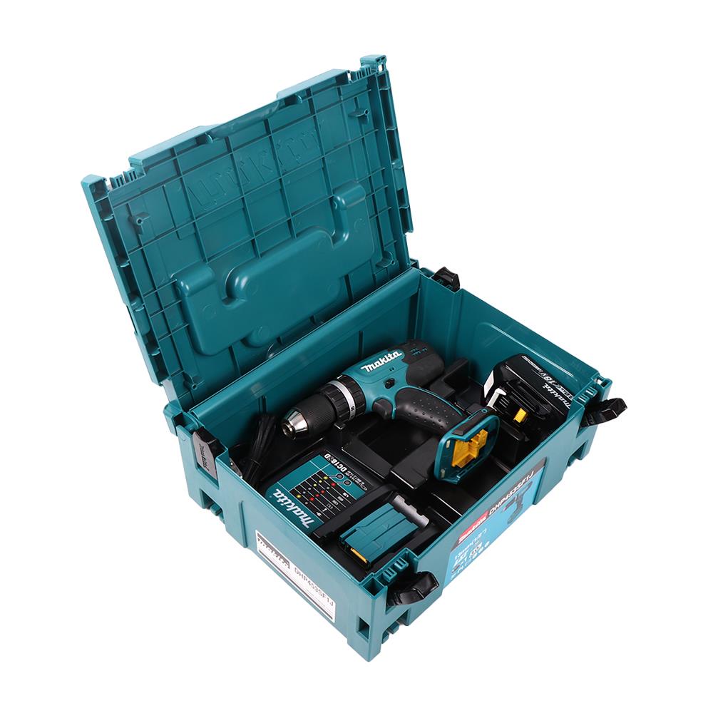 สว่านกระแทกไร้สาย (พร้อมแบตเตอรี่) MAKITA M011-DHP453SF1J 1/2 นิ้ว 18 โวลต์