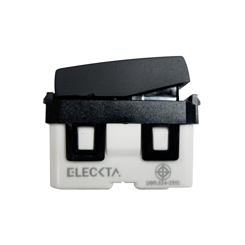 สวิตช์ 2 ทาง มีไฟ 1 ช่อง ELECKTA BASIC สีดำ