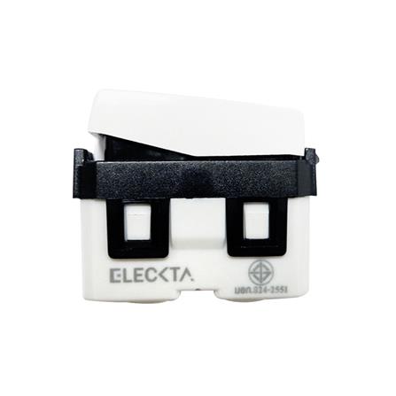 สวิตช์ 1 ทาง 1 ช่อง ELECKTA BASIC สีขาว