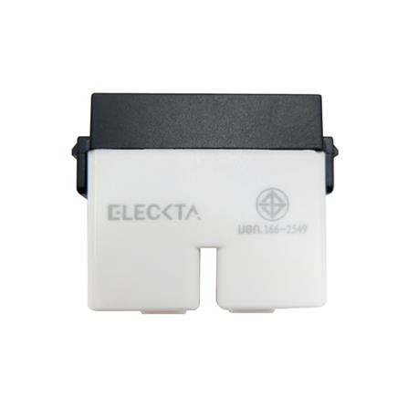 เต้ารับเดี่ยว 3 ขา 1 ช่อง ฺELECKTA BASIC สีดำ