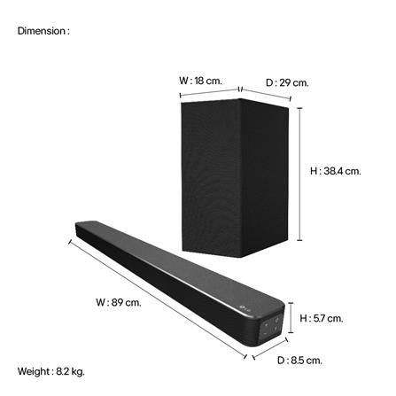 ซาวด์บาร์ LG SN5.DTHALLK