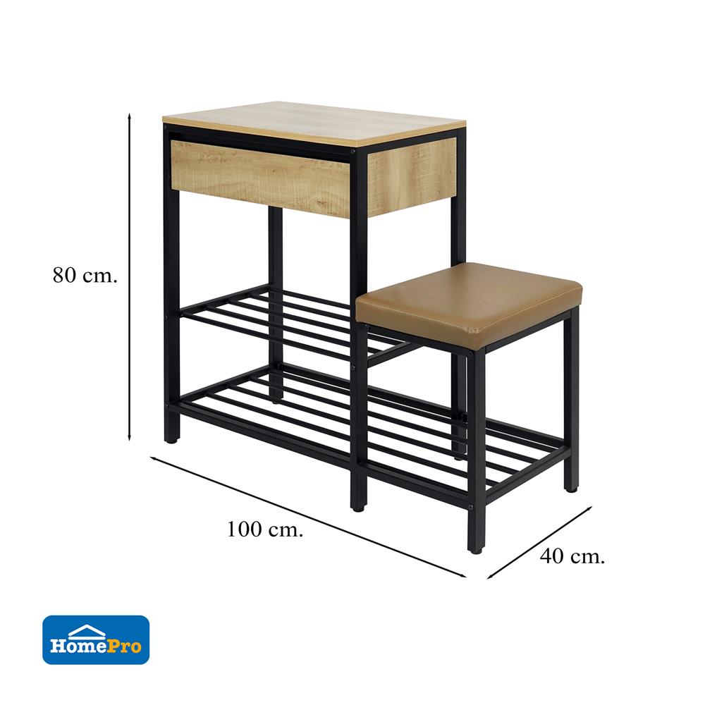 ตู้วางรองเท้า FURDINI ATHENS 100 ซม. สีอิตาเลียน โอ๊ค