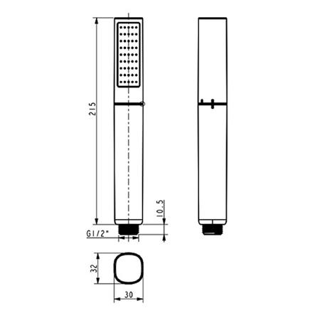 ชุดฝักบัวสายอ่อน 2 ระดับ AMERICAN STANDARD A-6022-HSBK