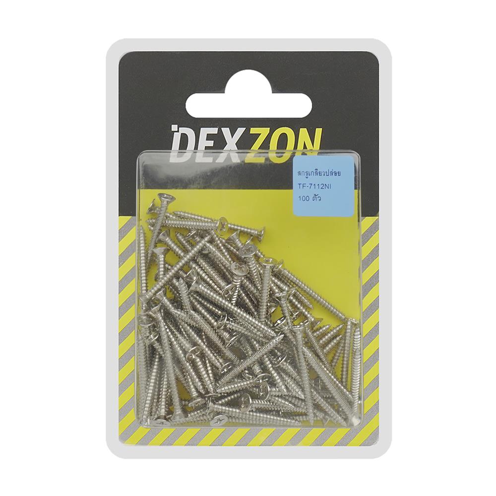สกรูเกลียวปล่อย TF DEXZON 7X1-1/2 นิ้ว แพ็ก 100 ชิ้น