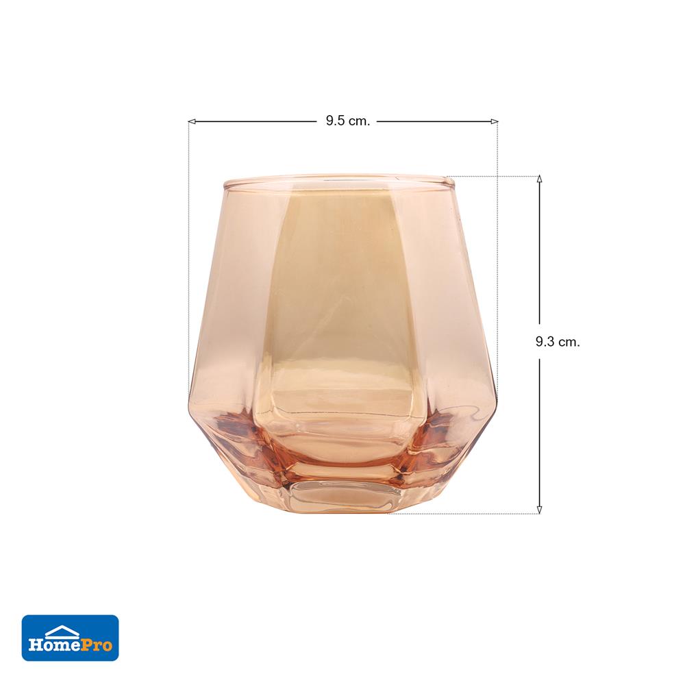 แก้วน้ำ 310ml KECH ANGLE BROWN แพ็ก 4 ใบ