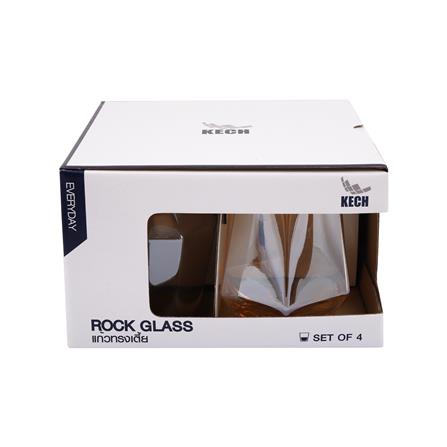 แก้วน้ำ 310ml KECH ANGLE BROWN แพ็ก 4 ใบ