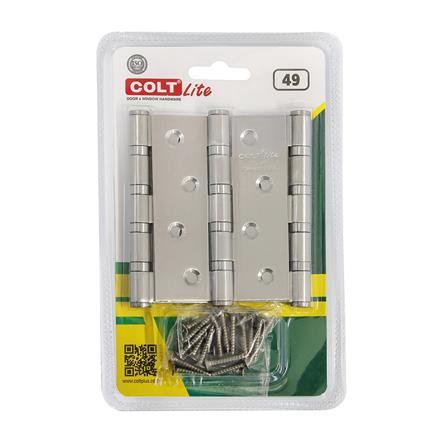 บานพับ COLT LITE 49 4X3 นิ้ว สีสเตนเลส แพ็ก 3 ชิ้น (ซื้อ 1 แถม 1)