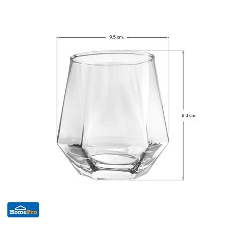 แก้วน้ำ 310ml KECH ANGLE BLACK แพ็ก 4 ใบ