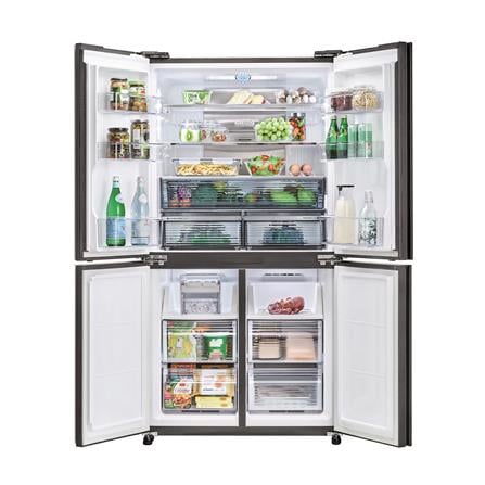 MULTI-DOOR REFRIGERATOR SHARP SJ-FX57GP-BK 20.2CU.FT BLACK MIRROR INVERTER